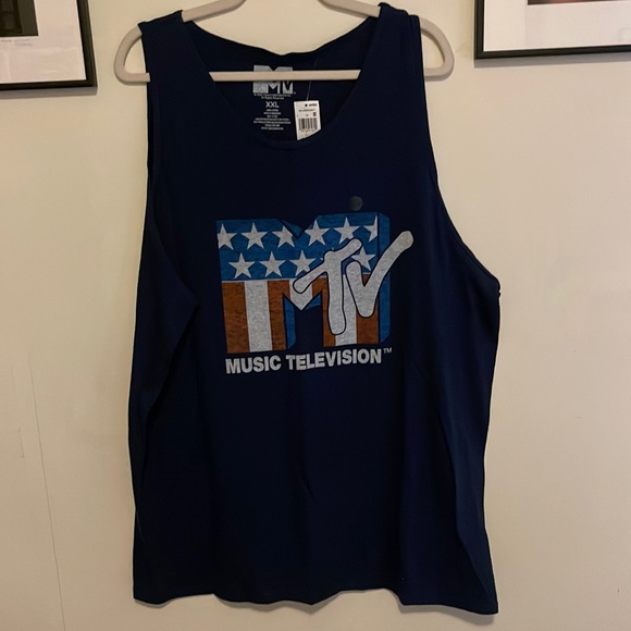 MTV | Shirts | Mtv Americana Blue Tank Xxl Nwt | Poshmark